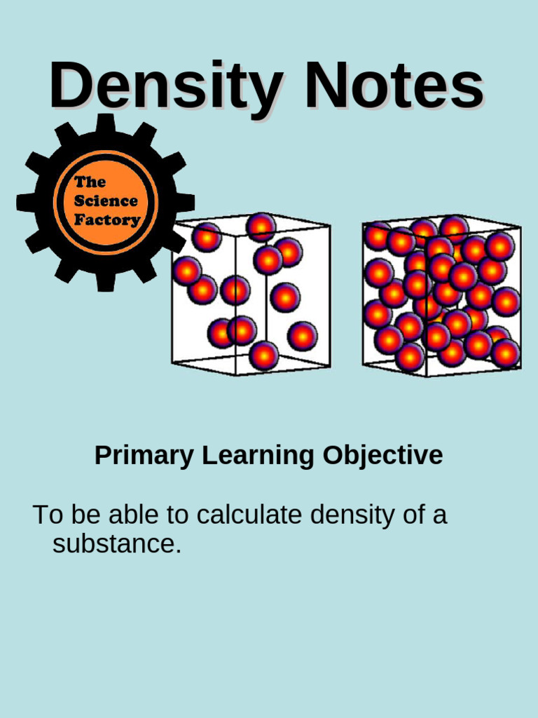Density Notes PowerPoint | PDF | Density | Buoyancy