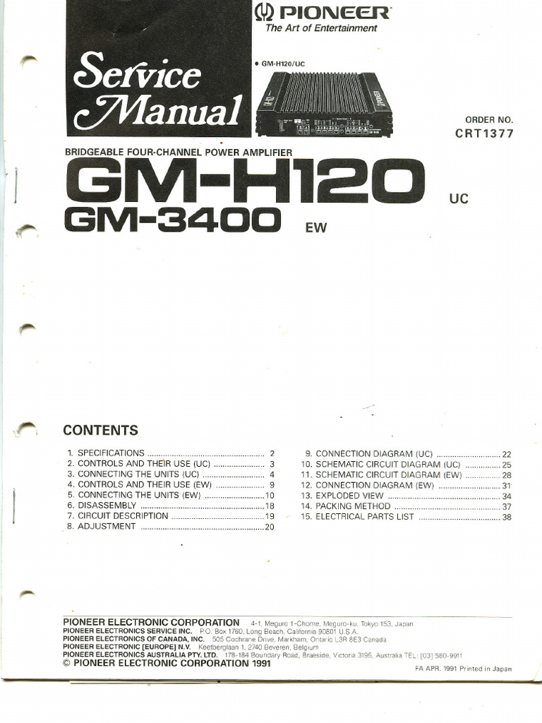 Pioneer GM 3400 | PDF