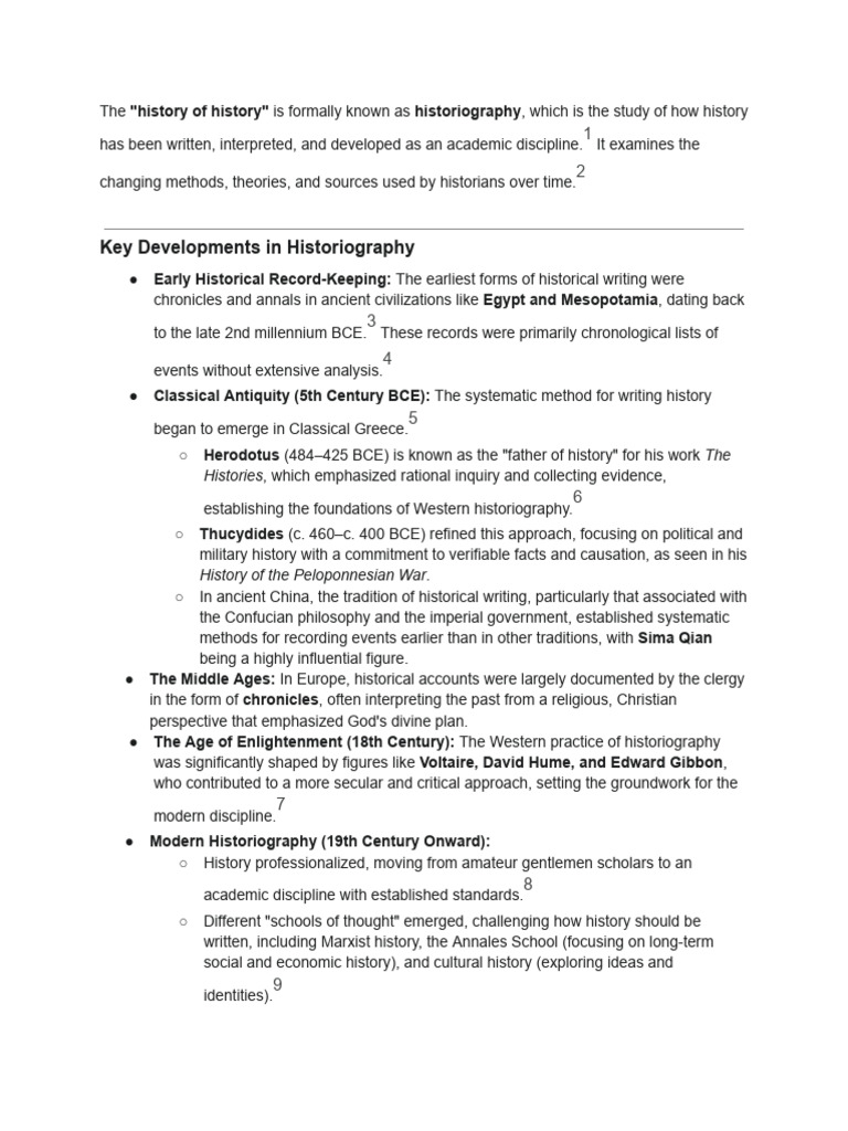 Evolution of Historiography Explained | PDF | Historiography | Liberal ...