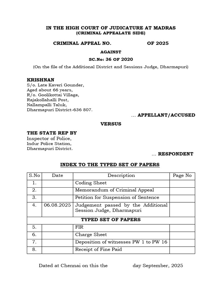 Memorandum of Criminal Appeal | PDF | Burden Of Proof (Law) | Witness