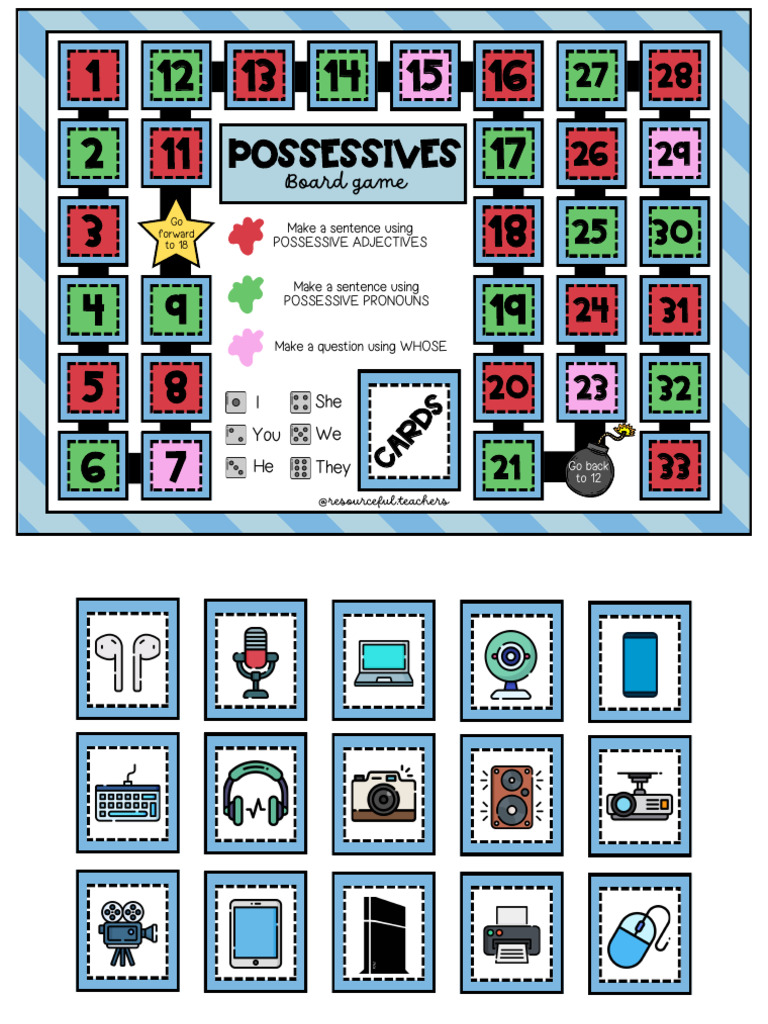 Possessives Board Game | PDF