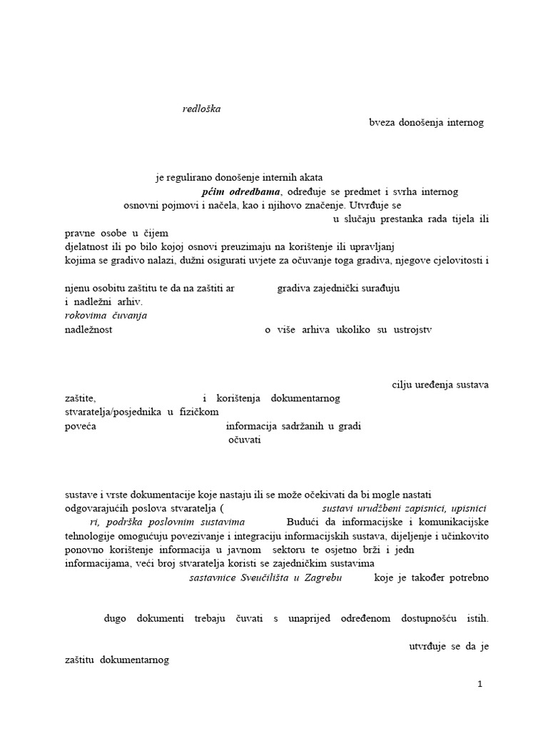 Upute Za Izradu Pravila | PDF