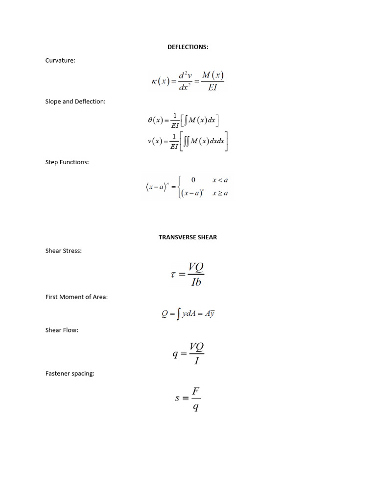 Data Sheet Engg2400 Weeks 7 - 9 | PDF
