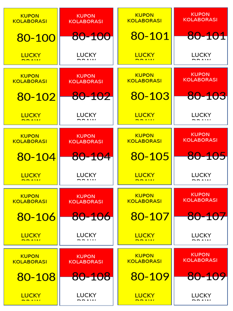 Kupon Lucky Draw 100 SD 409 | PDF