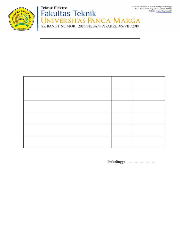 Formulir Pendaftaran SP | PDF