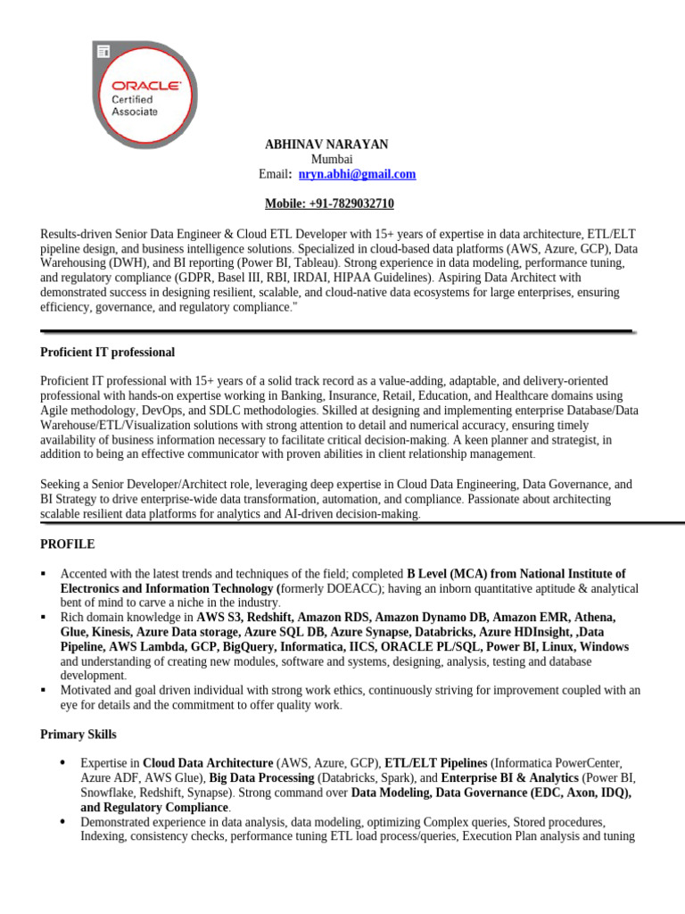 Naukri Abhinavnarayan (15y 0m) | PDF | Cloud Computing | Amazon Web Services