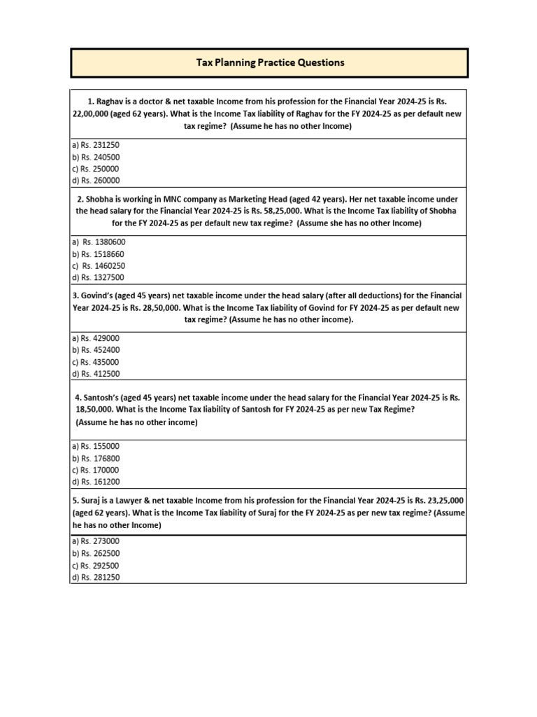 Income Tax Computation Example (5th March 25) | PDF