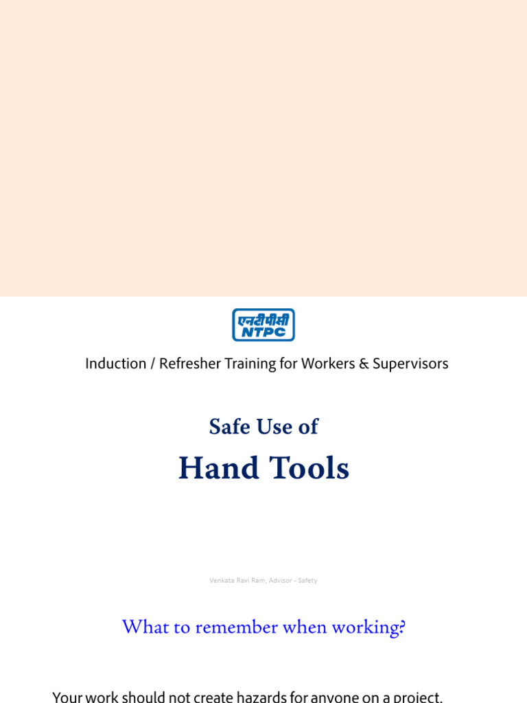 Hand Tool Safety and Maintenance Guide | PDF