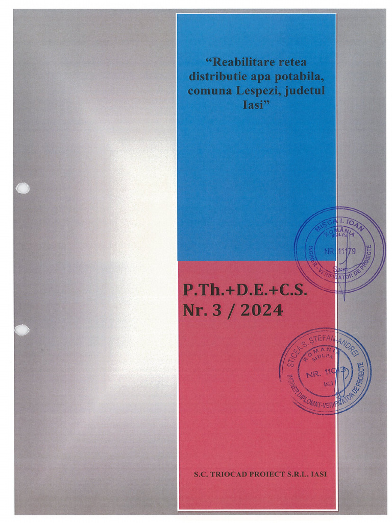 01 Retele Apa Parte Scrisa | PDF