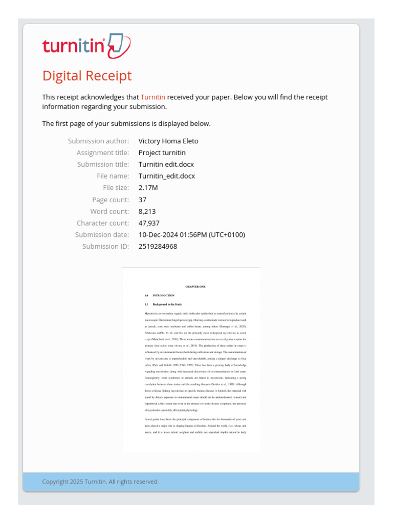 Receipt Turnitin Edit | PDF