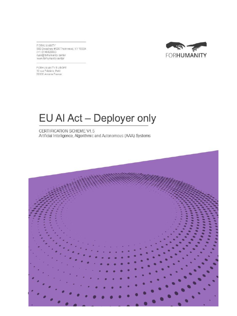 EU AI ACT-Deployer Only | PDF | Artificial Intelligence | Intelligence ...
