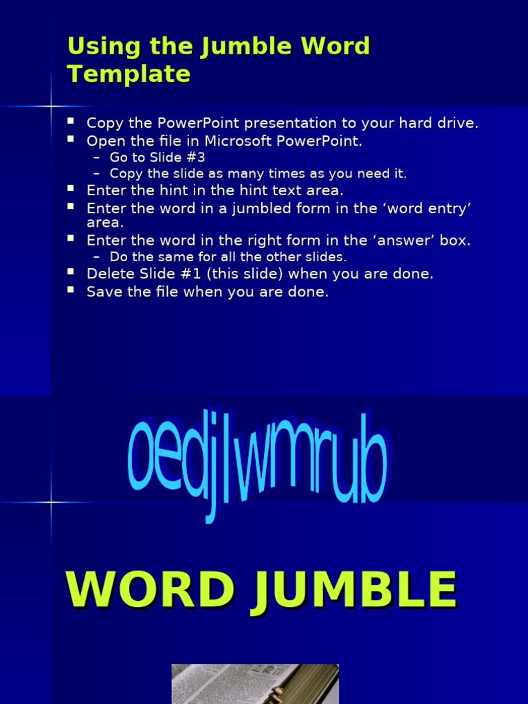 Jumble Word Game Instructions | PDF