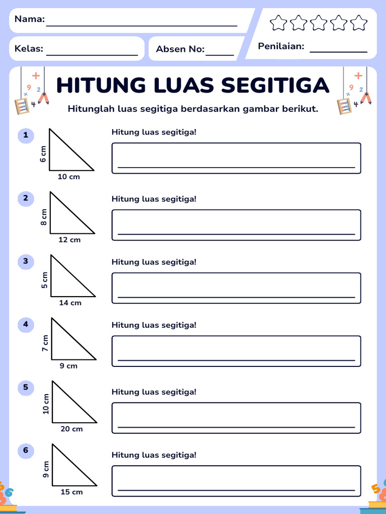 Cara Hitung Luas Segitiga Sederhana | PDF