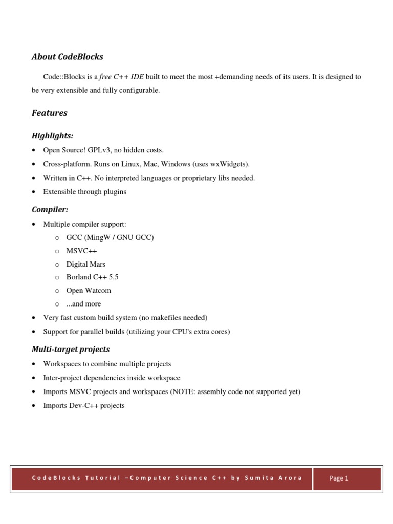 How To Work With Code Blocks Tutorial Pdf Installation Computer Programs Source Code