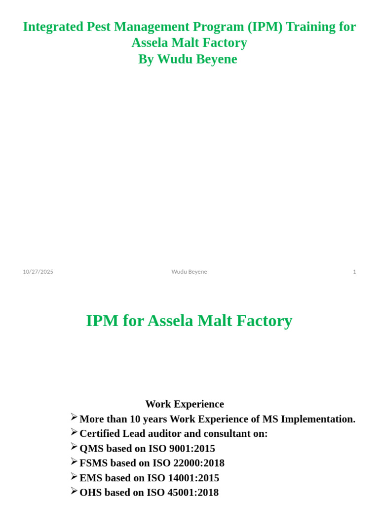 Integrated Pest Management (IPM) Training For | PDF | Biological Pest ...