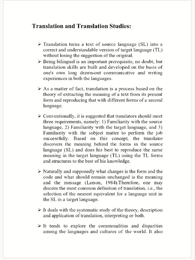 Translation and Translation Studies | PDF | Translations | Linguistics