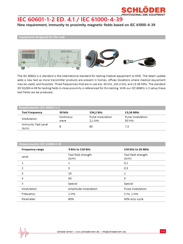 IEC 60601-1-2 Magnetic Field Immunity | PDF | Hertz | Amplifier