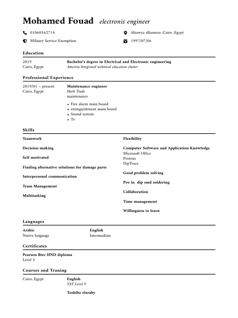 Mohamed Fouad FlowCV Resume 20241212 | PDF