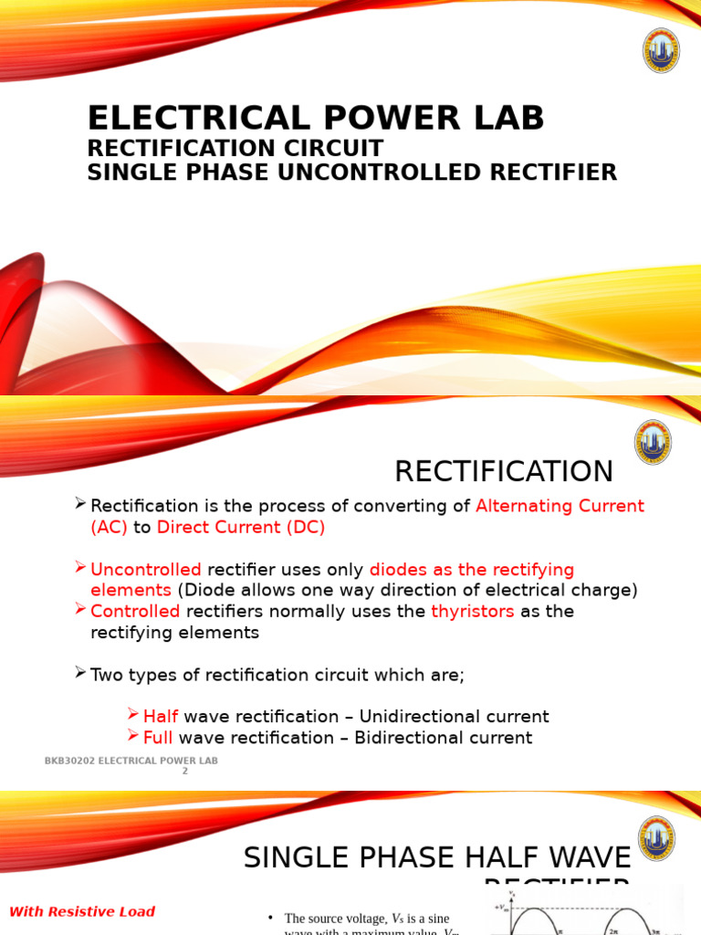 Single Phase Rectification Circuits Guide | PDF | Rectifier ...