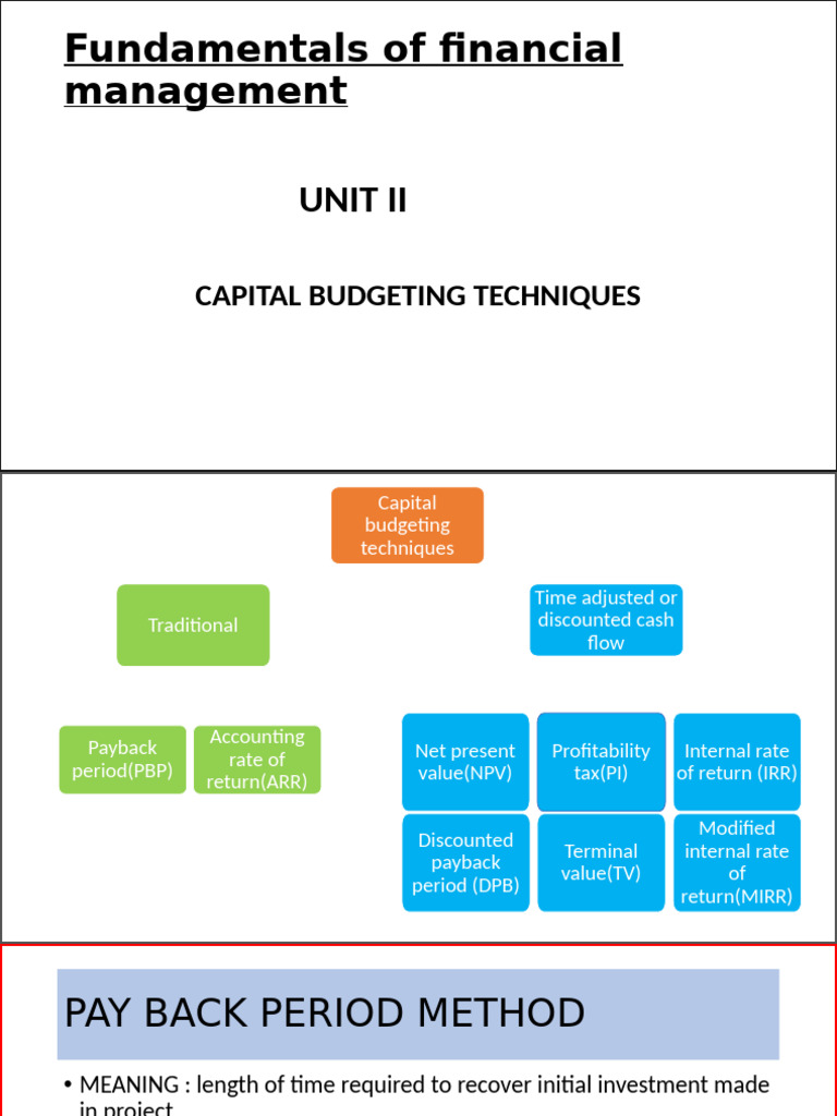 Capital Budgeting Techniques Explained | PDF | Net Present Value ...