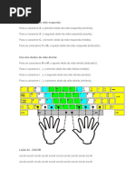 Uso dos Dedos no Teclado: Lições Práticas | PDF | Mão | Caracteres chineses