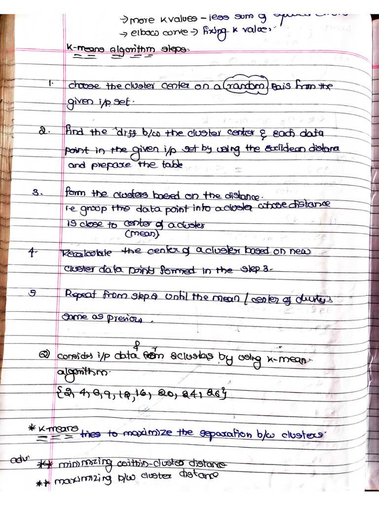 Kmeans Clustering Algorithm Examples | PDF