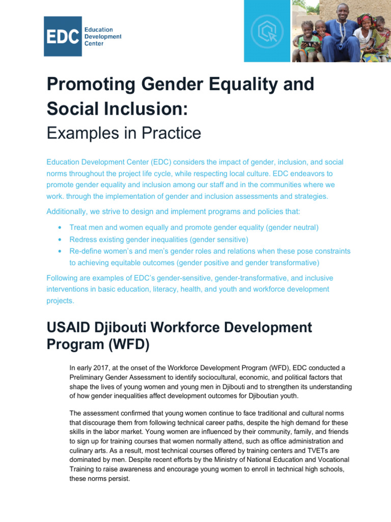 Gender Social Inclusion EDC | PDF | Gender | Gender Studies