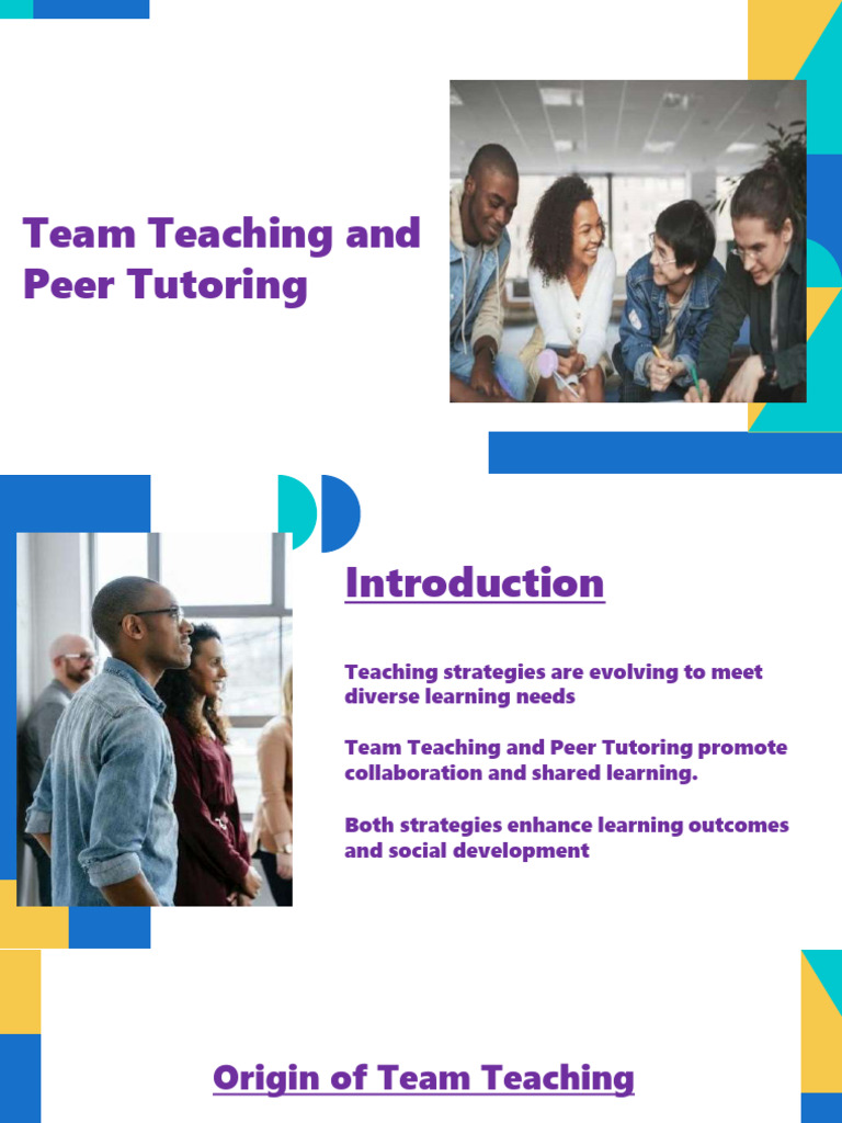 LM - Team Teaching and Peer Tutoring | PDF | Teachers | Learning