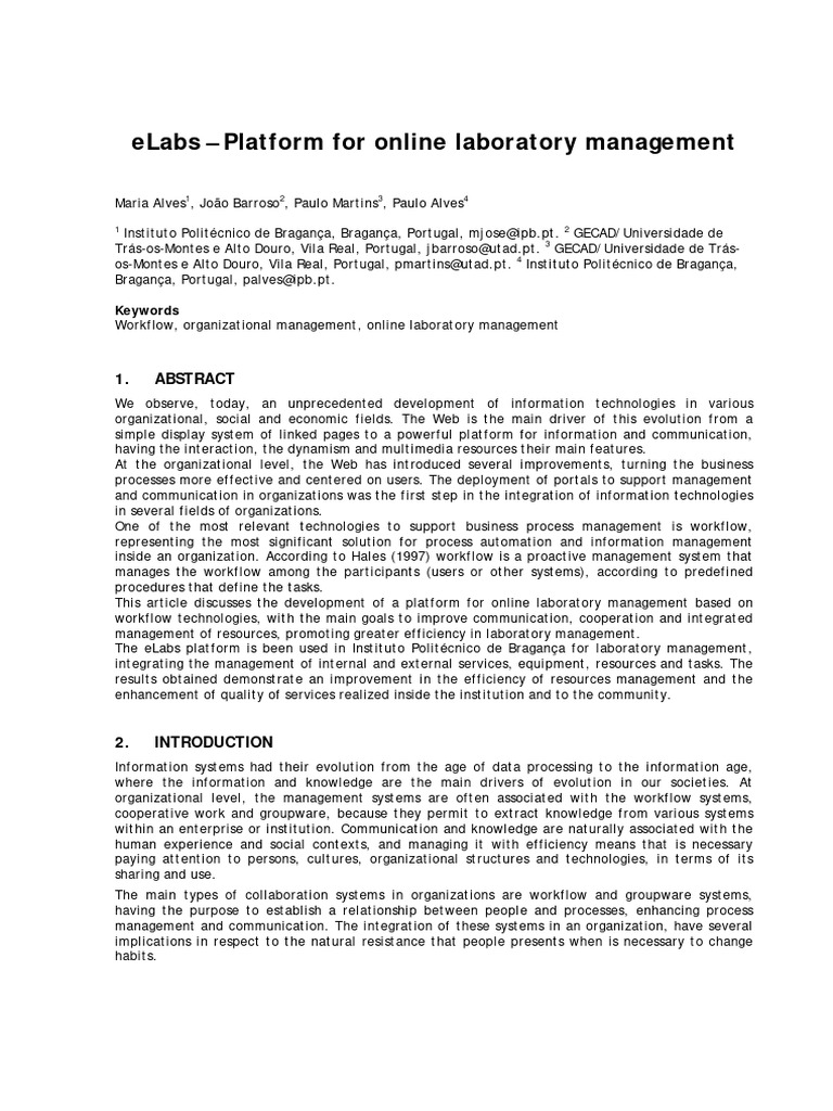 eLabs: Online Laboratory Management System | PDF | Ajax (Programming ...