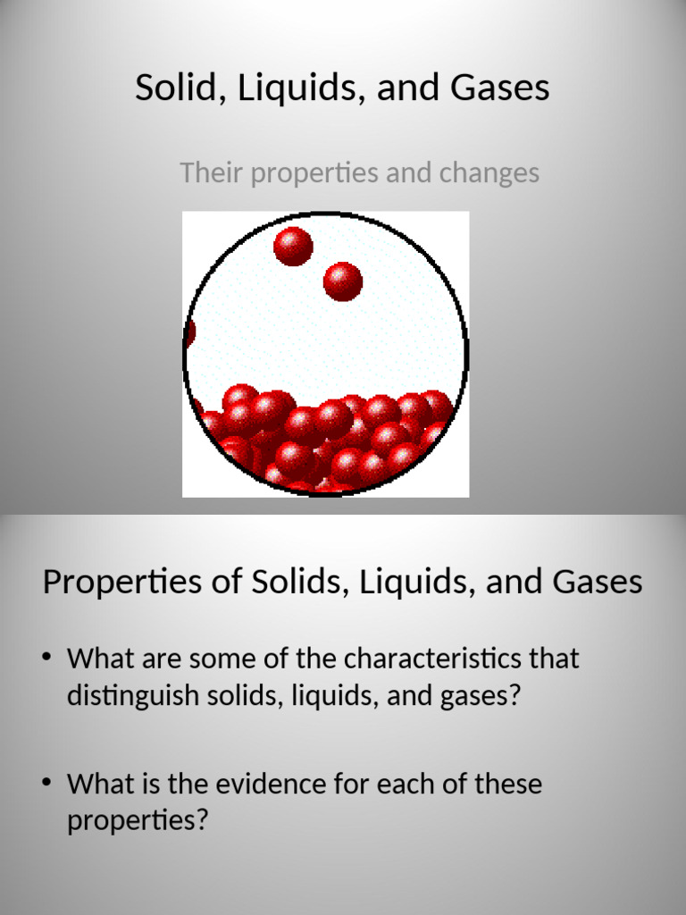 1 A Solid, Liquids, and Gases | PDF