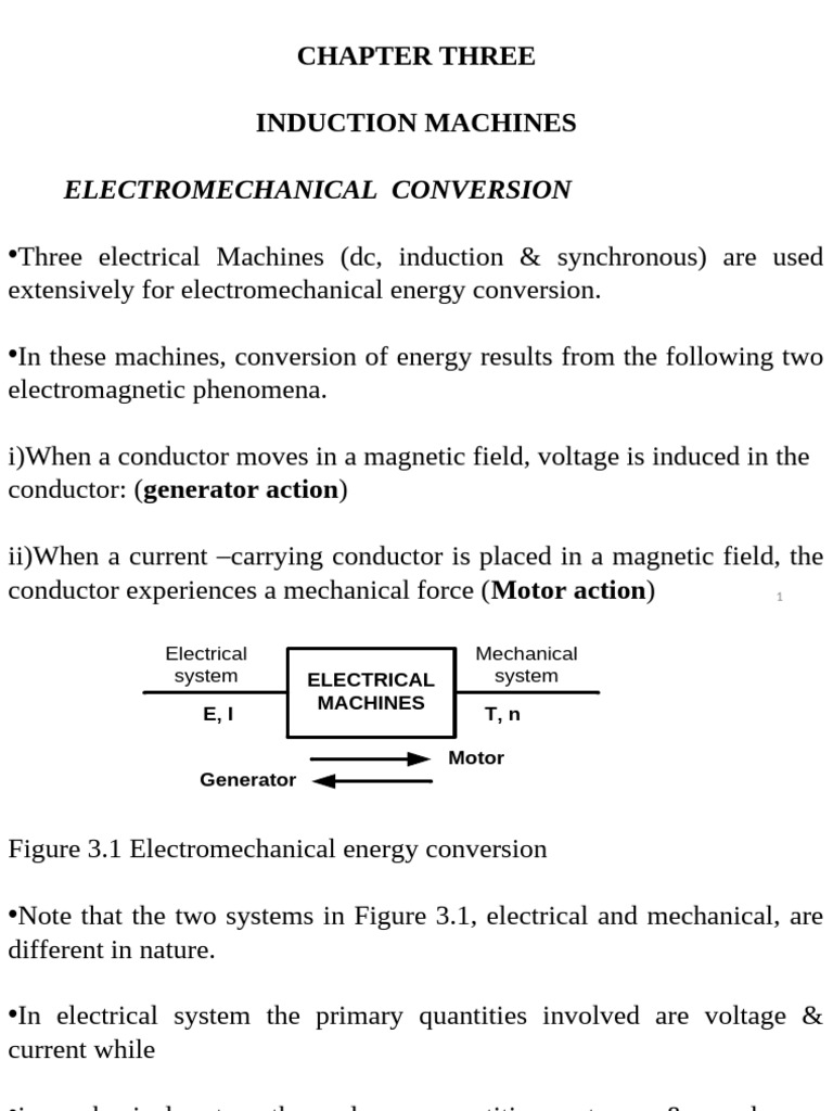 Overview of Induction Machines | PDF | Electric Motor | Electromagnetic ...