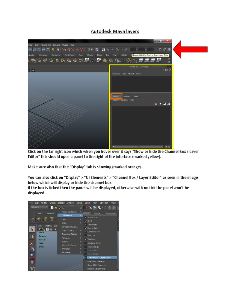 Autodesk Maya Layer Management Guide | PDF | Double Click | Color