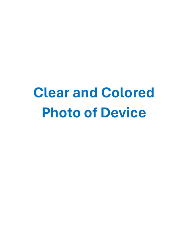 A.5. Clear and Colored Photo of Device | PDF