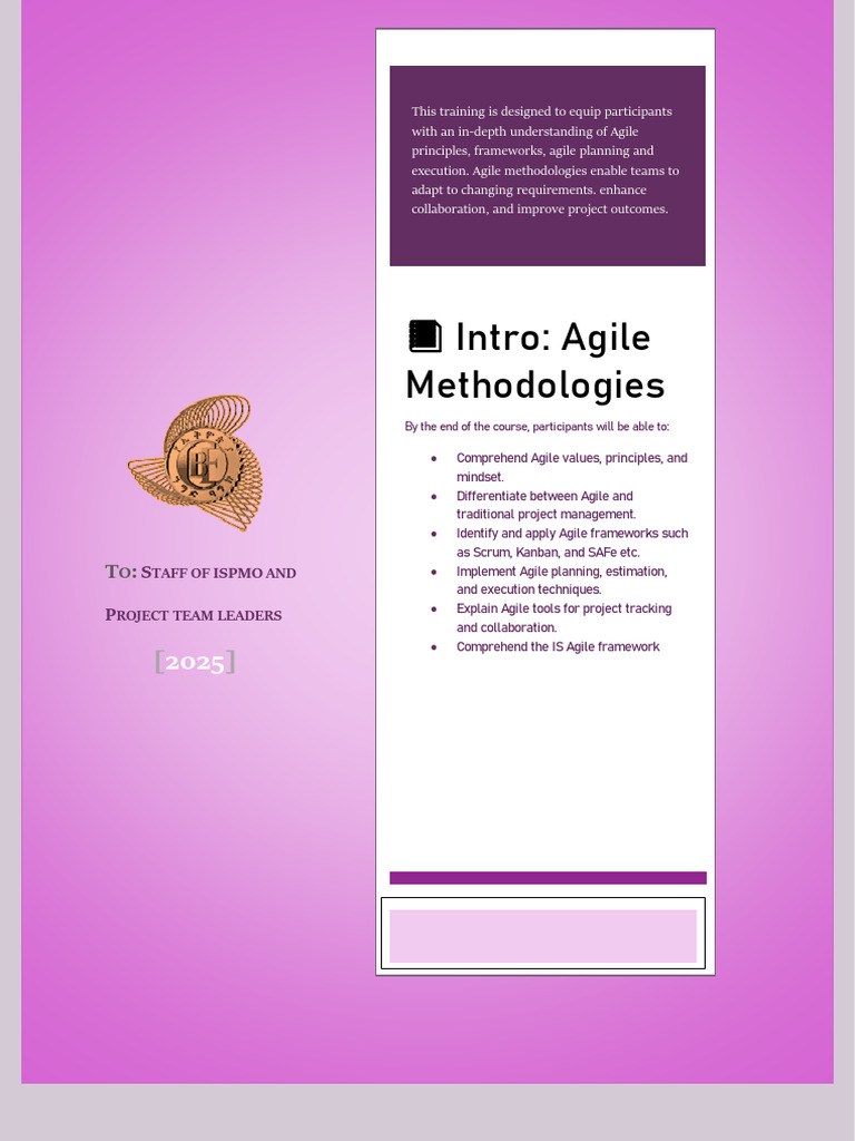 Agile Training for Project Teams 2025 | PDF | Scrum (Software ...