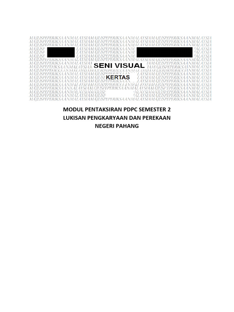 Skema Seni Visual - s2 2024 | PDF