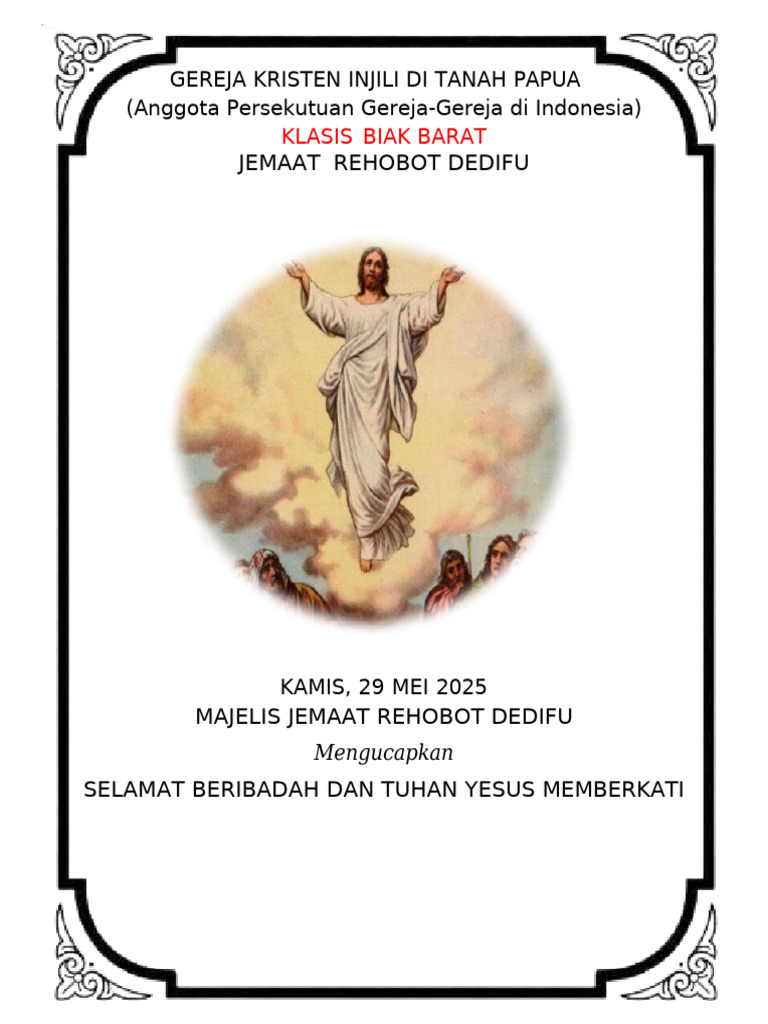 Liturgi Kenaikan Tuhan Yesus | PDF