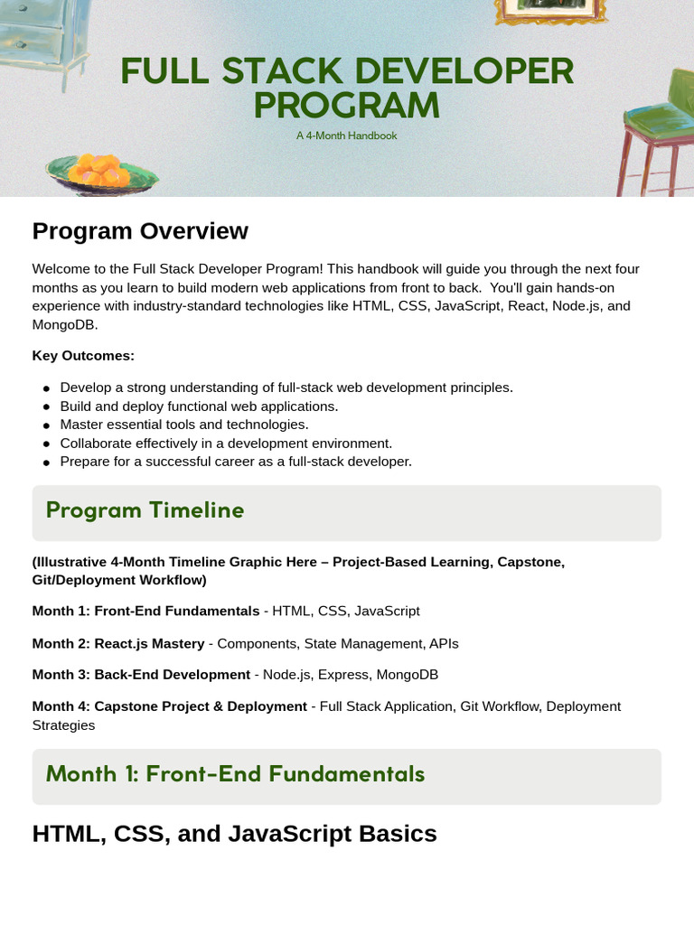 Full Stack Developer Program | PDF | Java Script | Systems Engineering