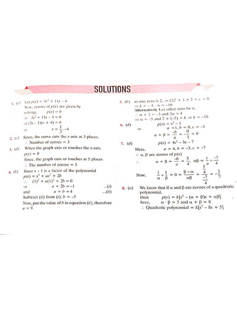 Polynomial Solution | PDF