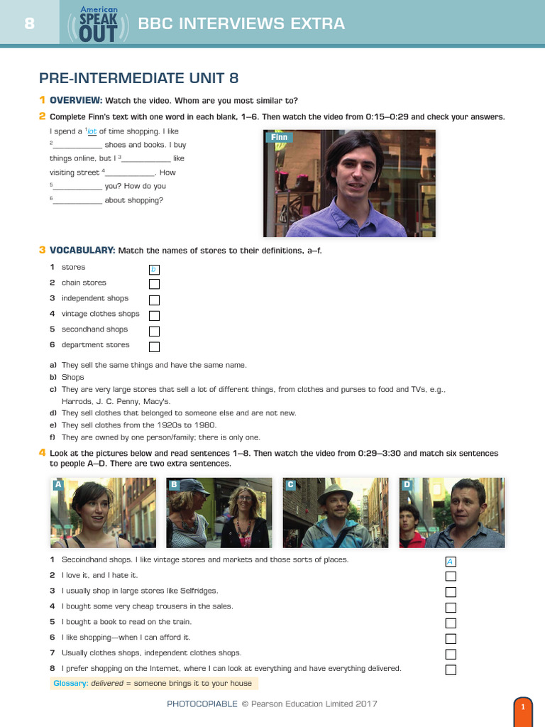 SO PI U8 Interviews Worksheet | PDF | Clothing | Fashion