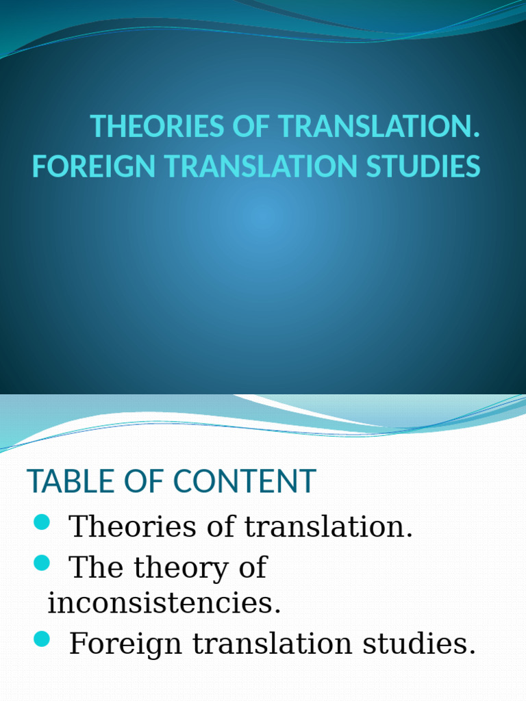 Theories of Translation Explained | PDF | Translations | Information