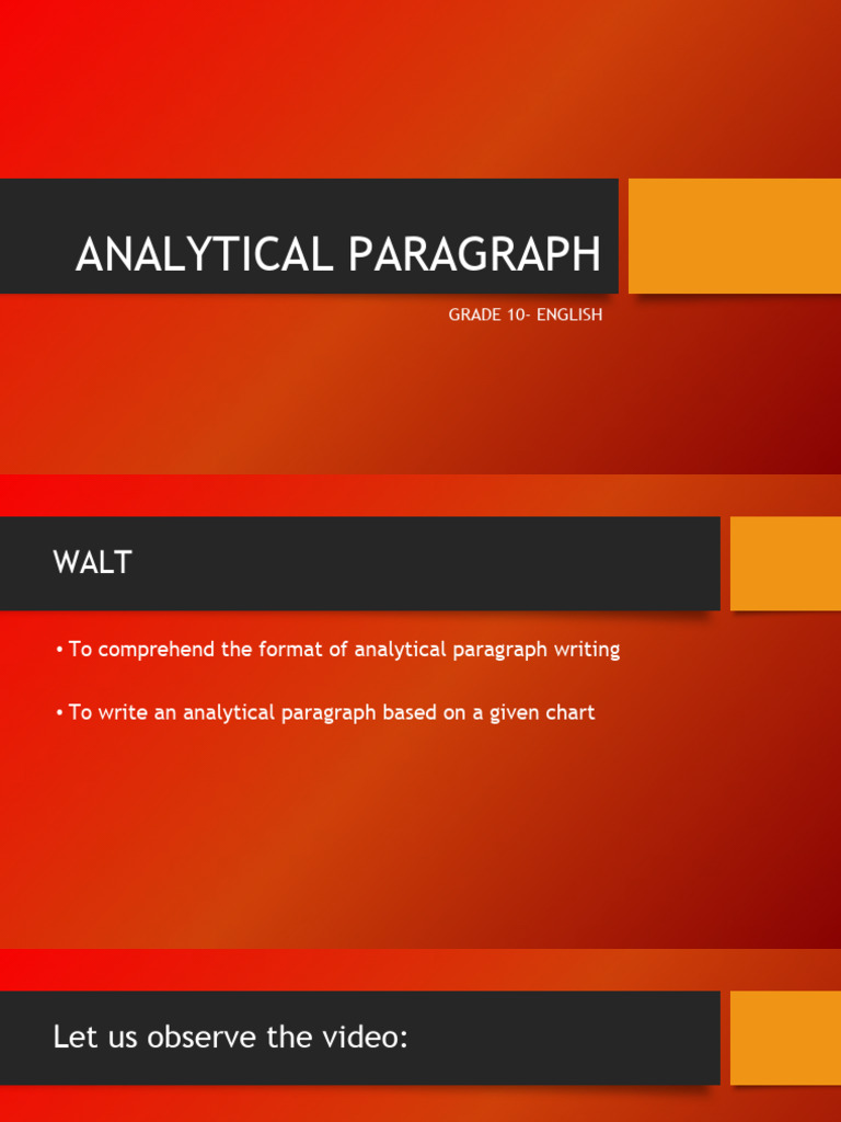 Analytical Paragraph Writing & Practice Ex | PDF | Adolescence