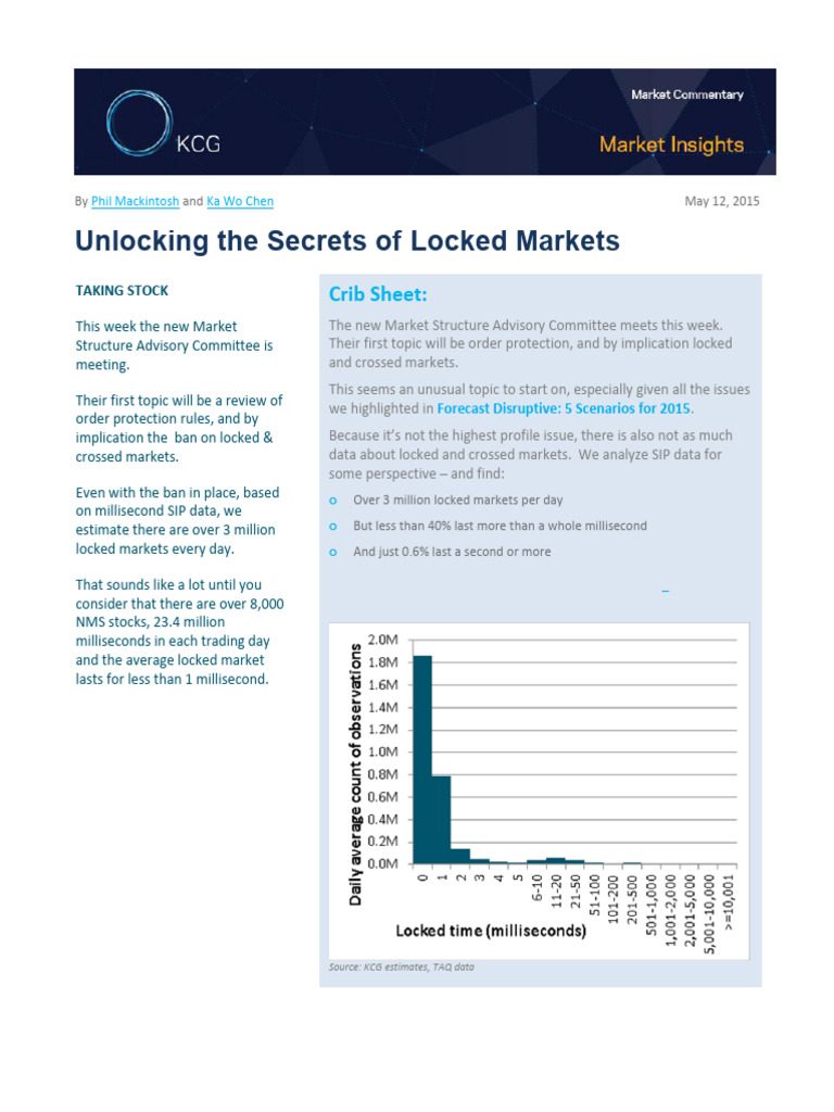 Unlocking The Secrets of Locked Markets | PDF | Arbitrage | Securities ...