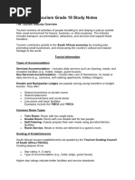 Grade 10 Tourism Resource Pack 2025 | PDF | Restaurants | Hotel
