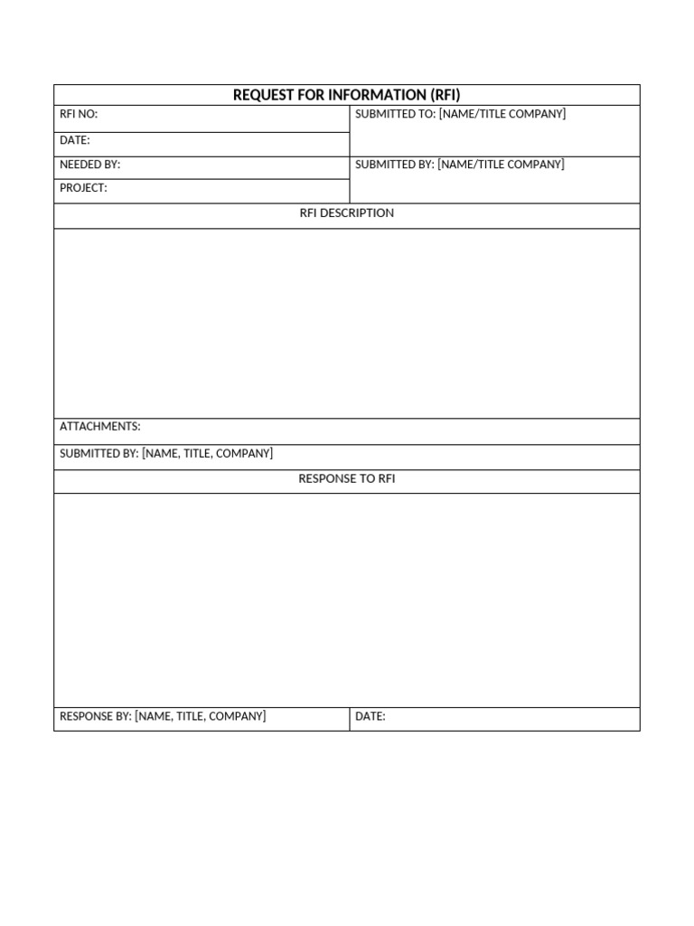 RFI Format | PDF