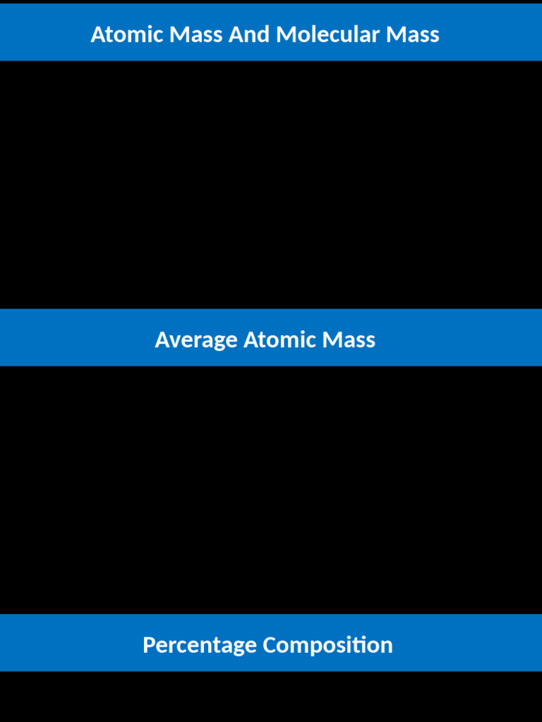 Atomic Mass and Molecular Mass | PDF