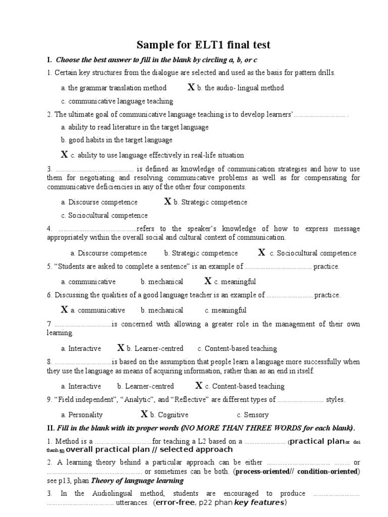 ELT Test Prep for Language Teachers | PDF | Language Education | Second ...