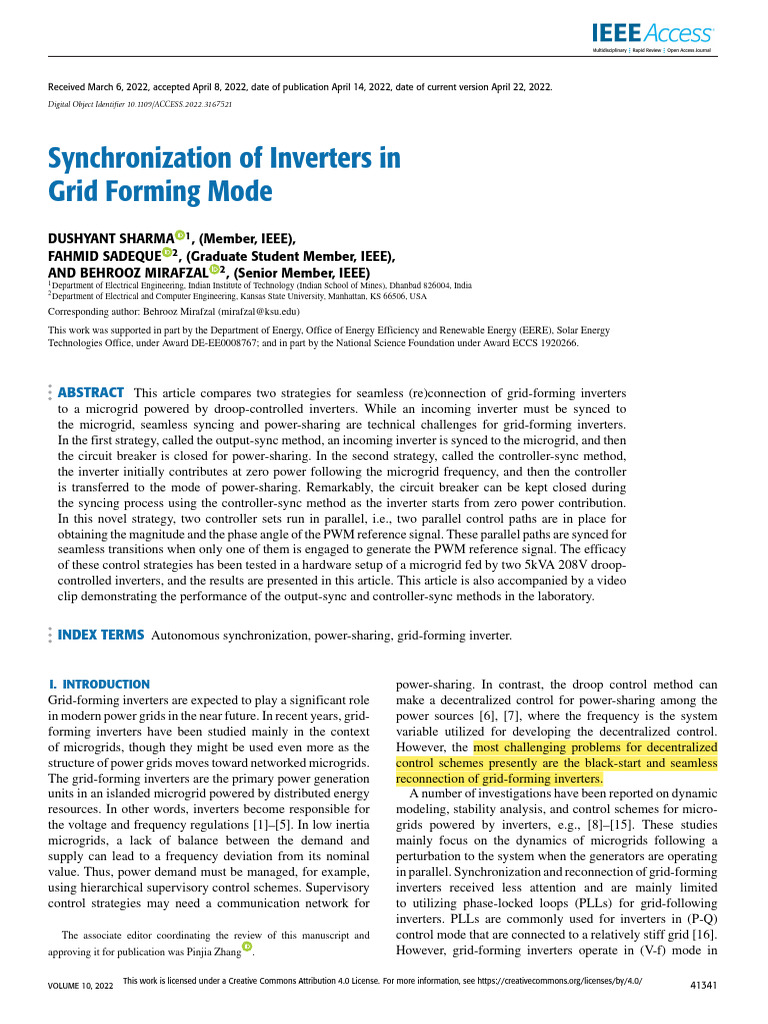 Inverter Synchronization Strategies | PDF | Power Inverter ...