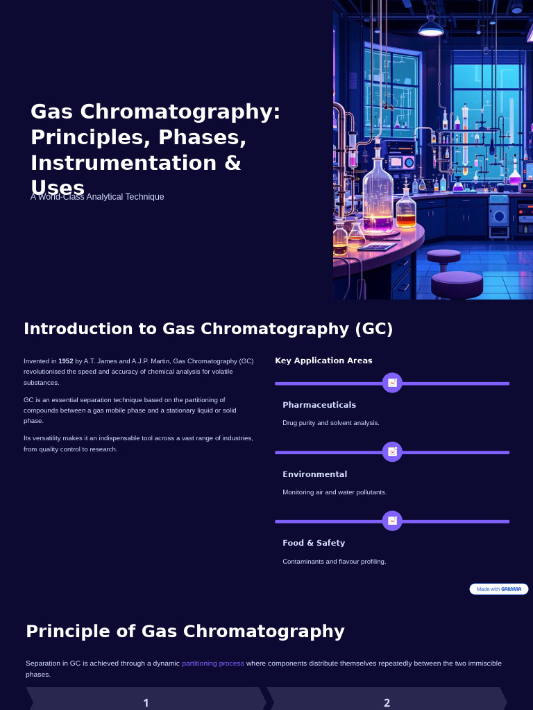 Gas Chromatography Principles Phases Instrumentation and Uses | PDF ...