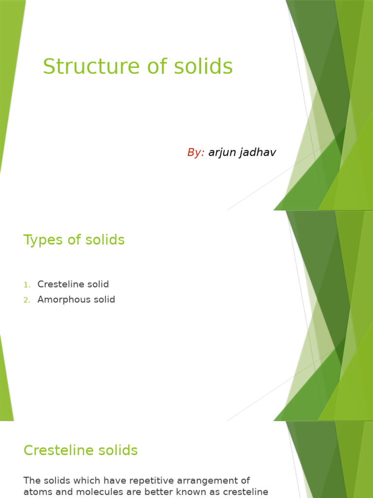 Types and Properties of Solids | PDF