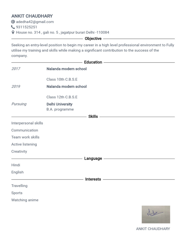 Ankit CV | PDF